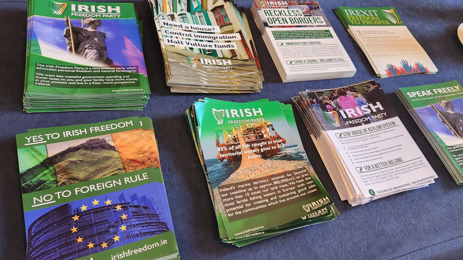 Published Material – leaflets and newsletters - The Irish Freedom Party